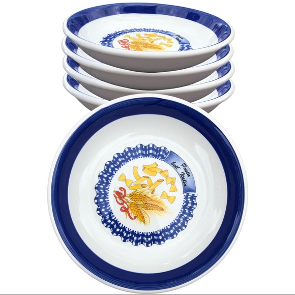 Dining | 4 Ceramic Dishes Pasta Plates Made In Italy Bowls | Poshmark